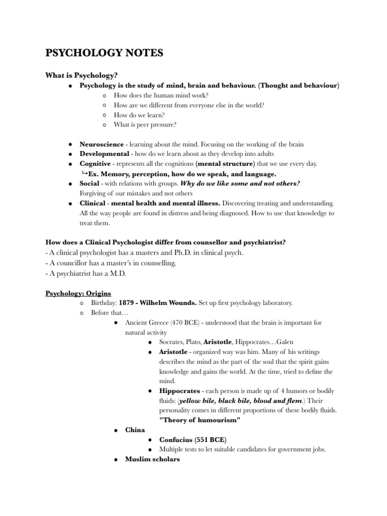 Psychology Overview and Key Concepts | PDF | Psychology | Experiment