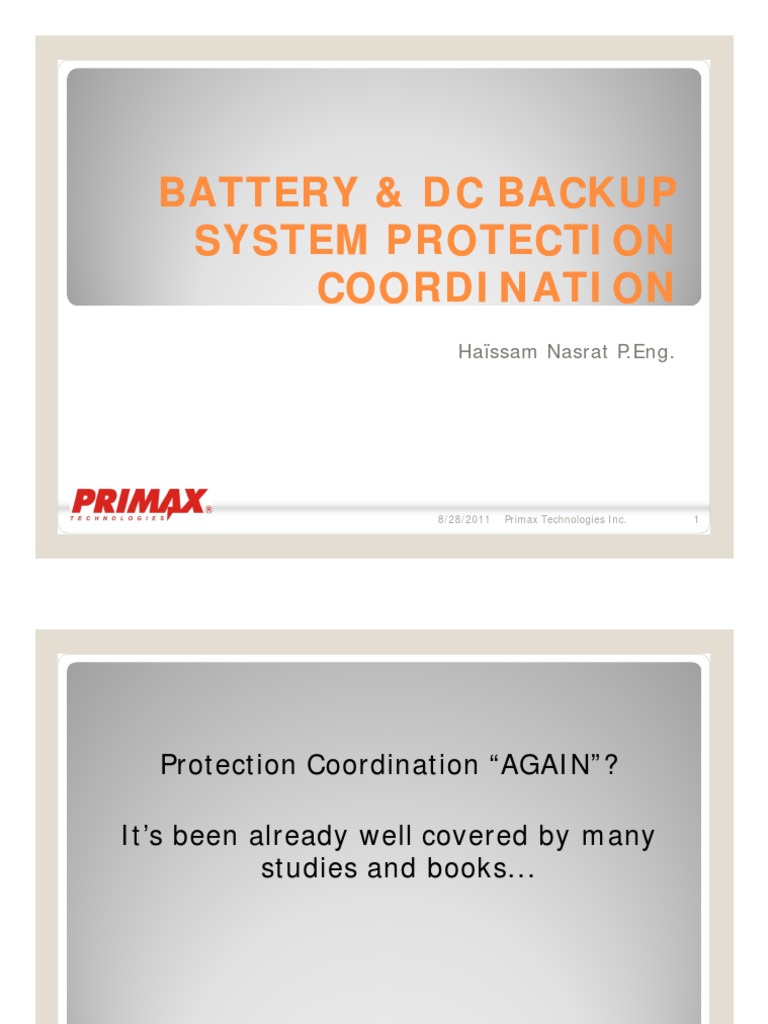 Battery and DC System Protection Coordination (Very GOOD) | PDF | Fuse ...