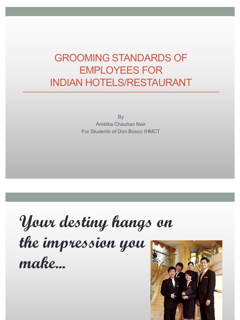 Grooming Standards For Gentlemen in Hospitality | PDF