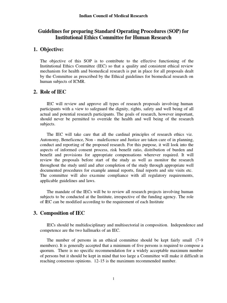 Ethics SOP | PDF