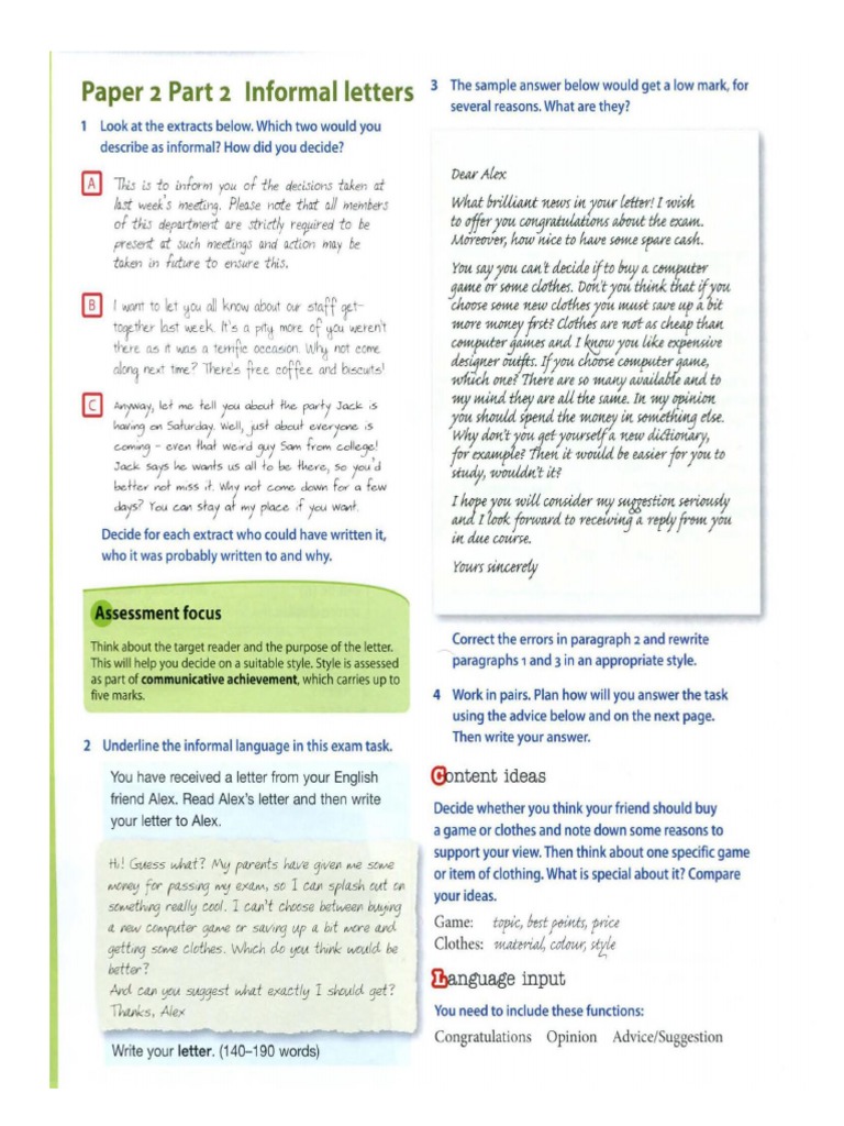 Writing Activities | PDF