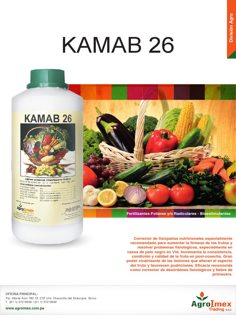 Kamab 26 Ficha Técnica | PDF | Fertilizante | Agua