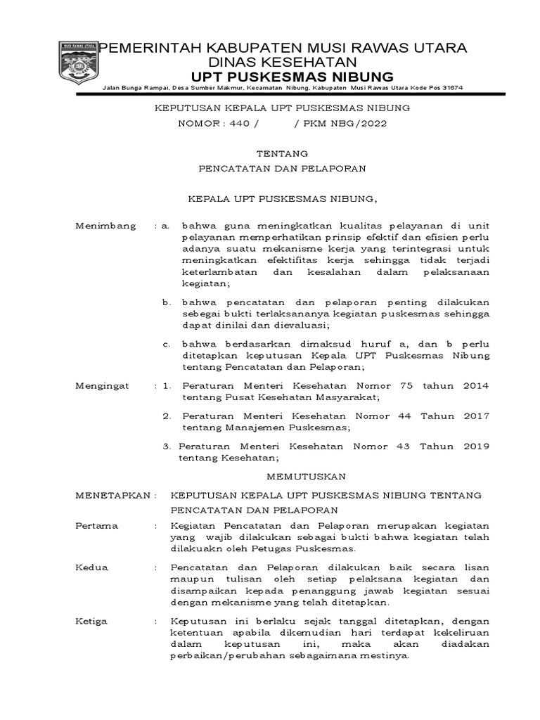 Pencatatan Dan Pelaporan 2022 | PDF