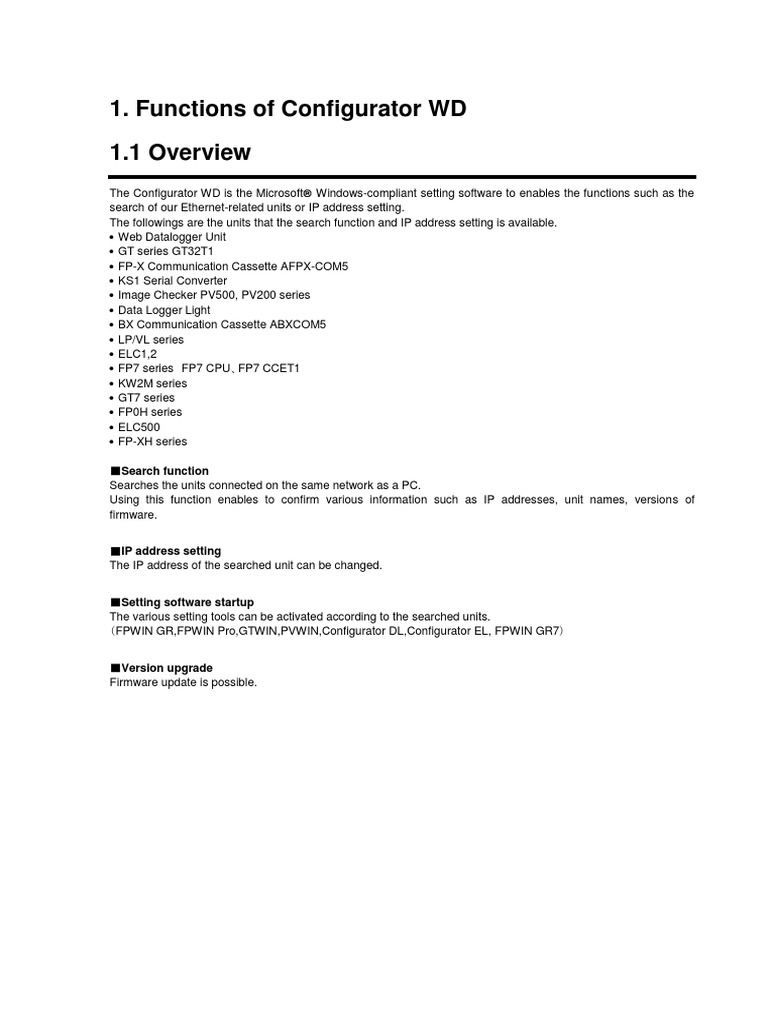 Configuring Network Settings for Industrial Devices Using the Configurator WD Software | PDF ...