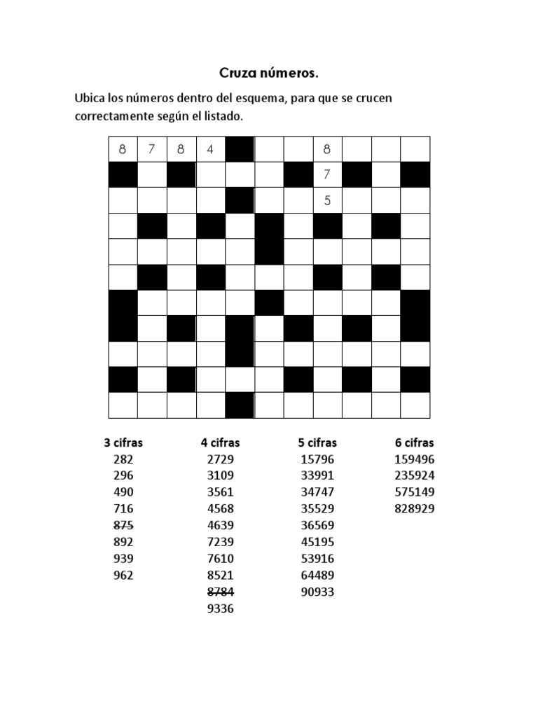 Cruza Números | PDF