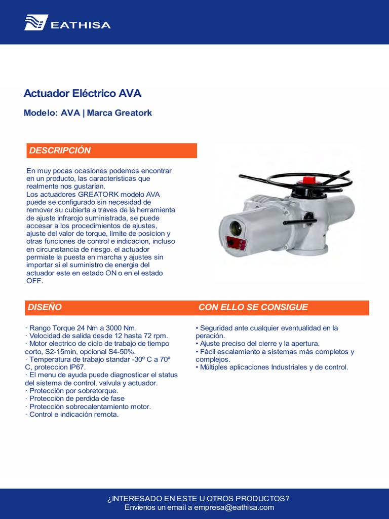 Actuador Eléctrico AVA | PDF