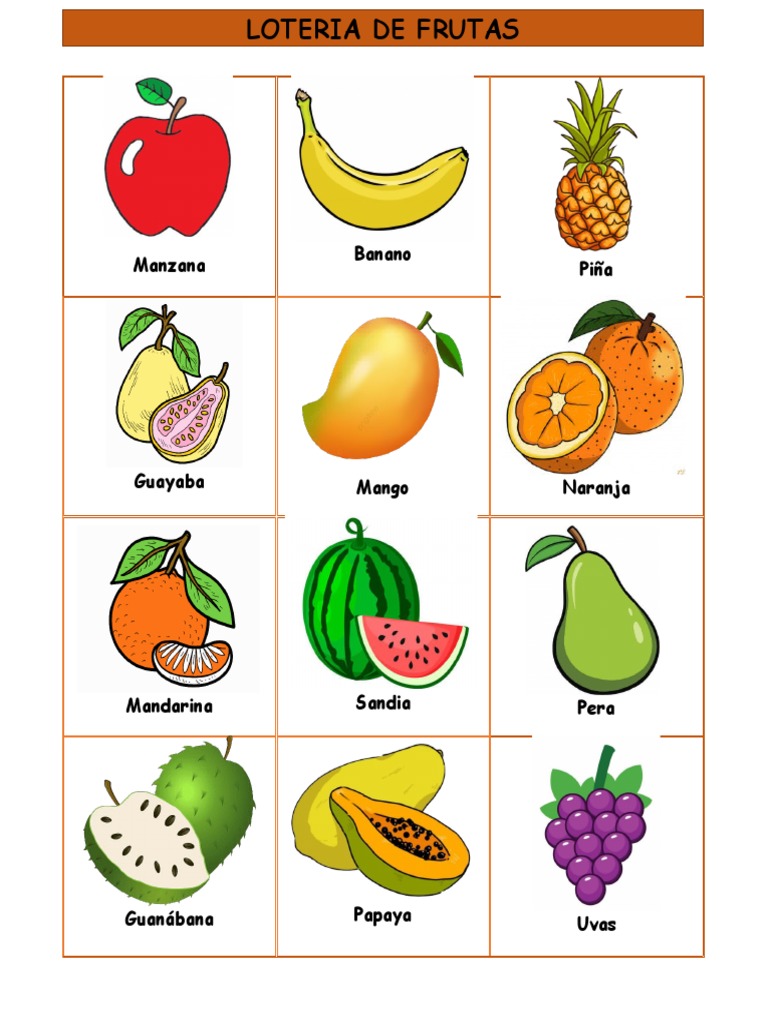 Loteria de Frutas | PDF