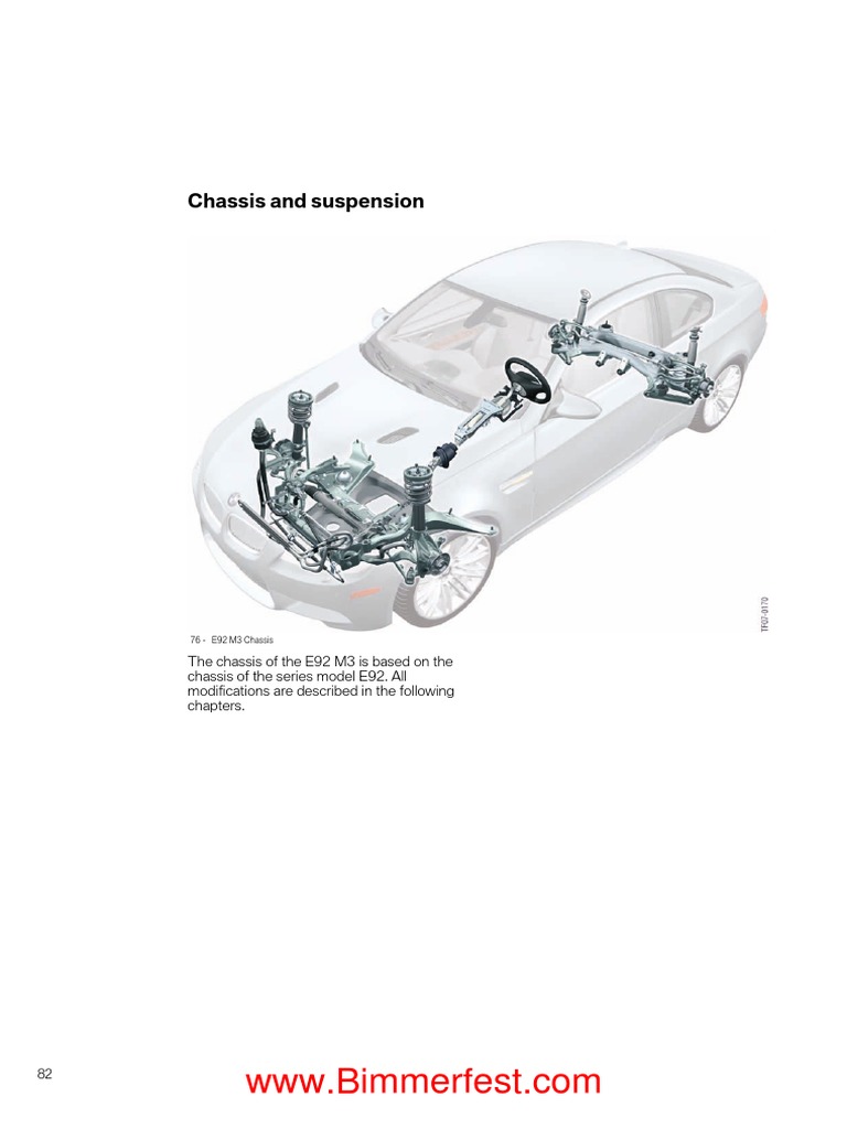 E92 M3 Suspension and Chassis Overview | PDF | Axle | Steering