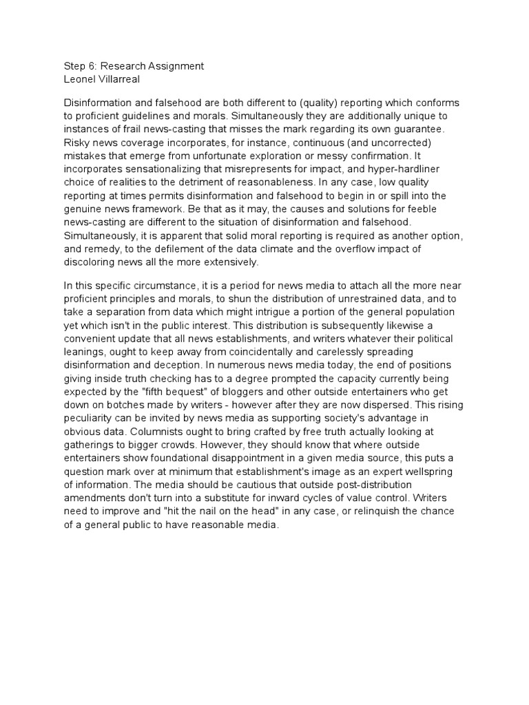 Step 6 - Research Assignment | PDF