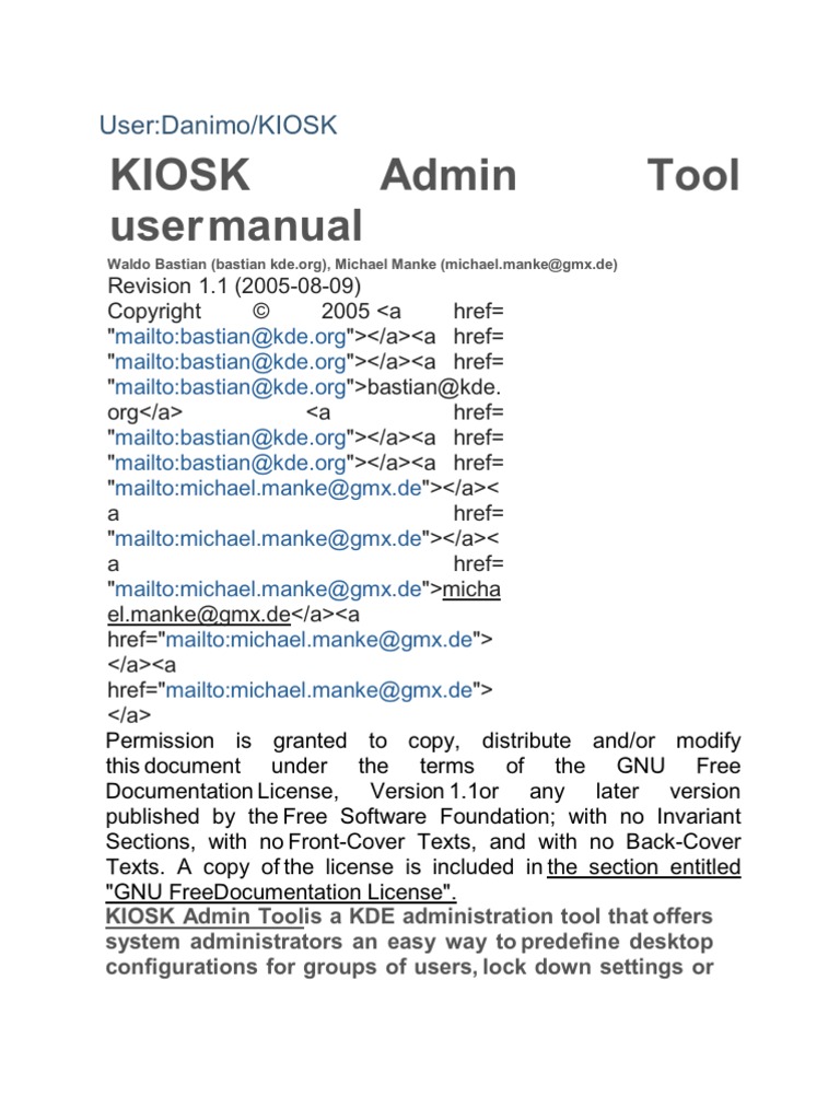 Kiosk Admin Tool User Manual | Download Free PDF | Desktop Environment ...