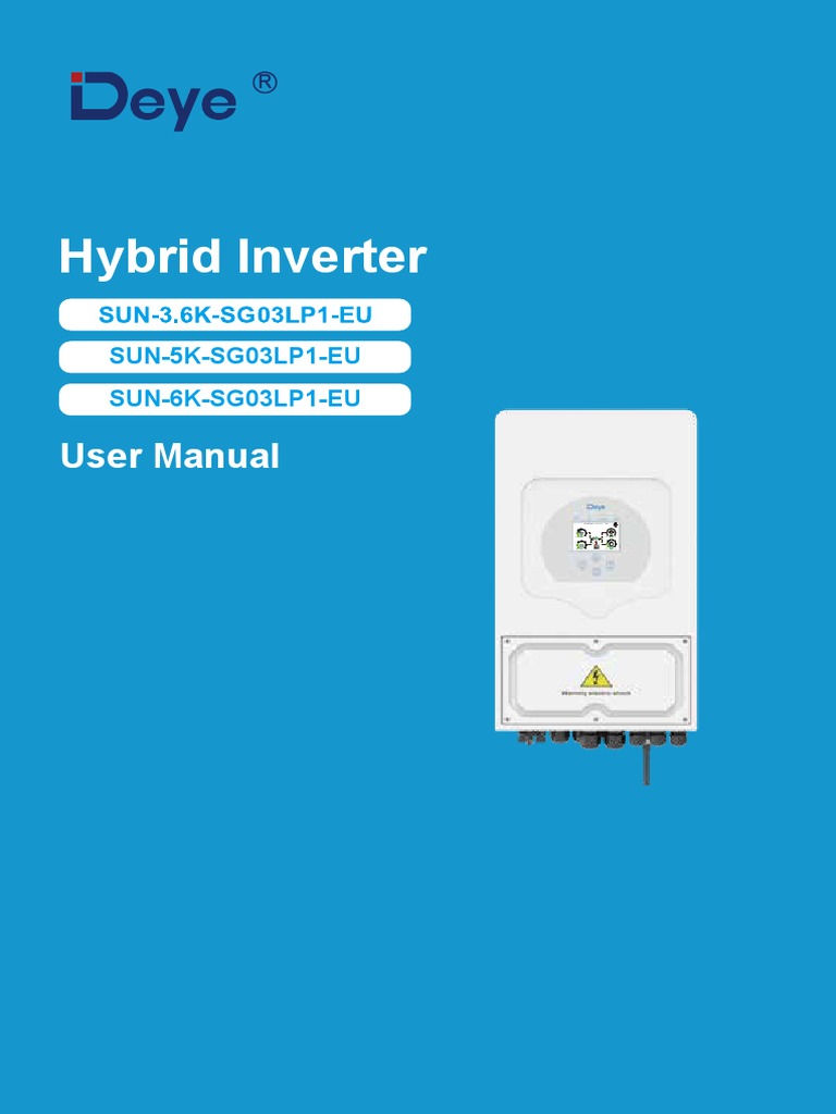 Hybrid Inverter Manual | PDF | Solar Panel | Power Inverter