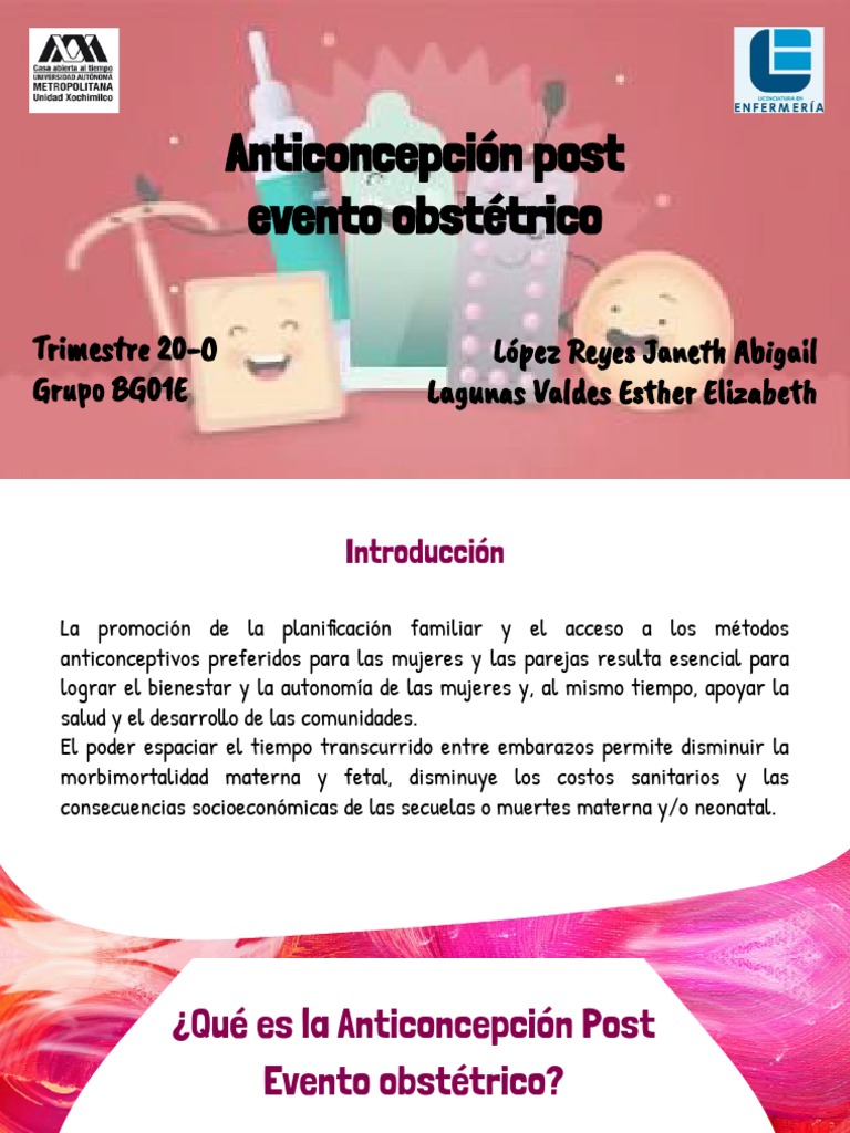 Anticoncepcion Post Evento Obstetrico | PDF | Control de la natalidad ...