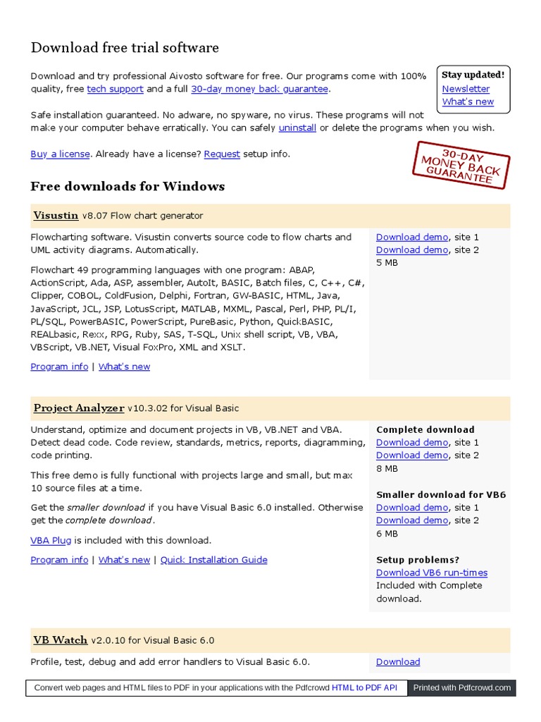 WWW Aivosto Com Download HTML | PDF | Product Development | Information Age