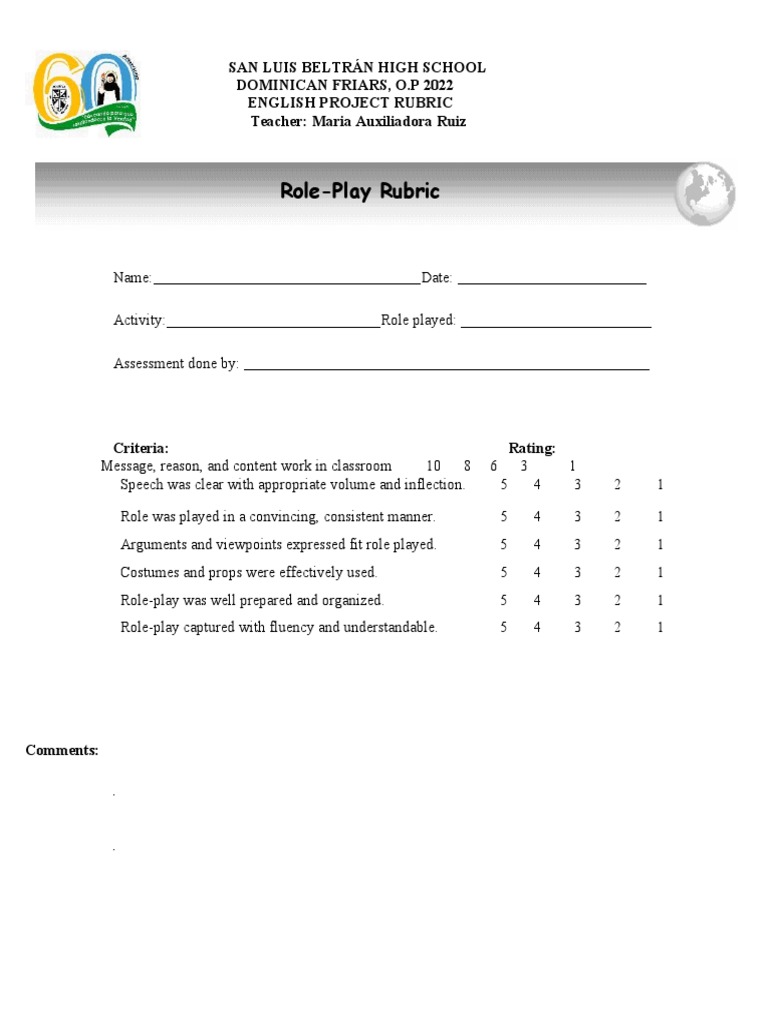 3-Drama-Play Rubric | PDF