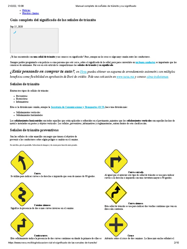 Manual Completo de Señales de Tránsito y Su Significado | PDF | Peatonal | Calle