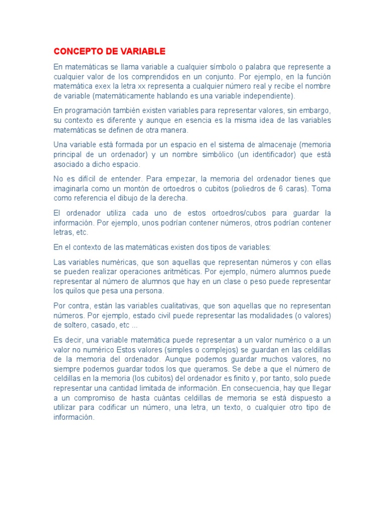Conceptos básicos de variables, funciones y dominios en matemáticas y ...