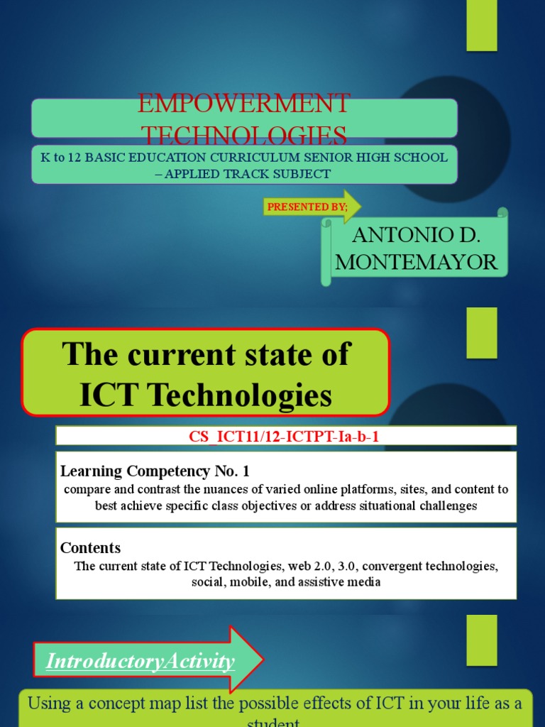 ICT Technologies in Education | PDF | World Wide Web | Internet & Web