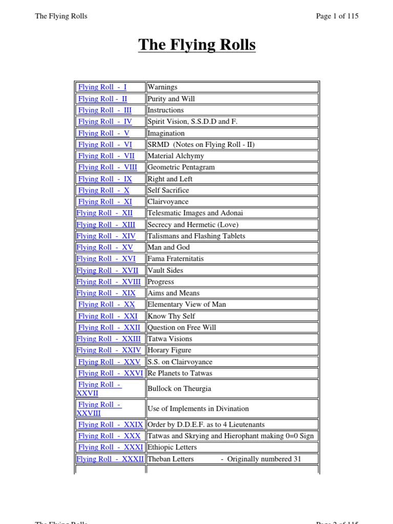 The Flying Rolls | PDF | Alchemy | Metals