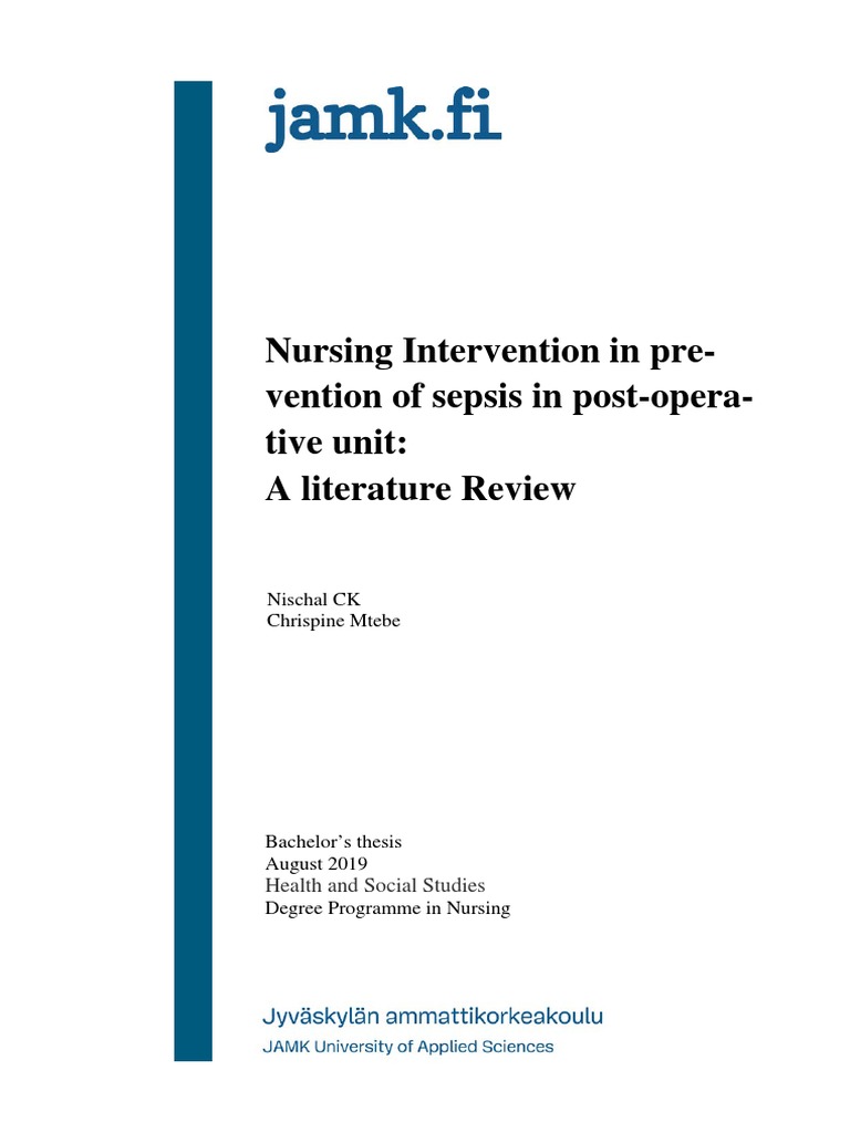 Post-Op Sepsis Prevention Guide | PDF | Sepsis | Surgery