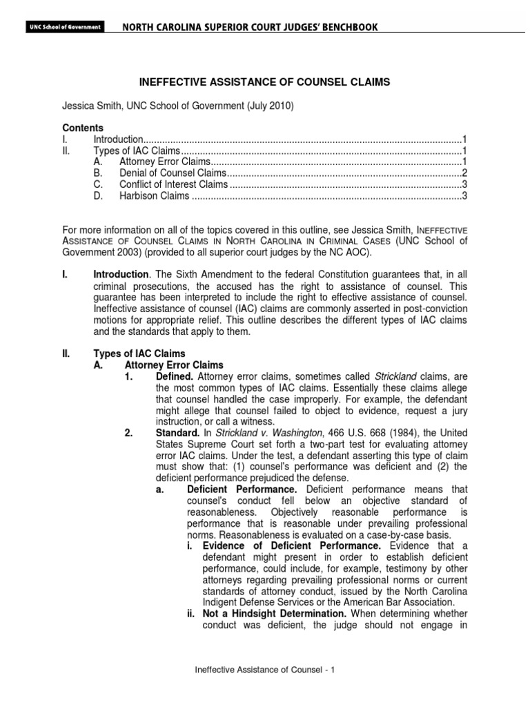 Ineffective Assistance of Counsel | PDF | Ineffective Assistance Of ...