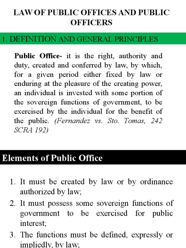Law of Public Offices and Public Officers Compress | PDF | American ...