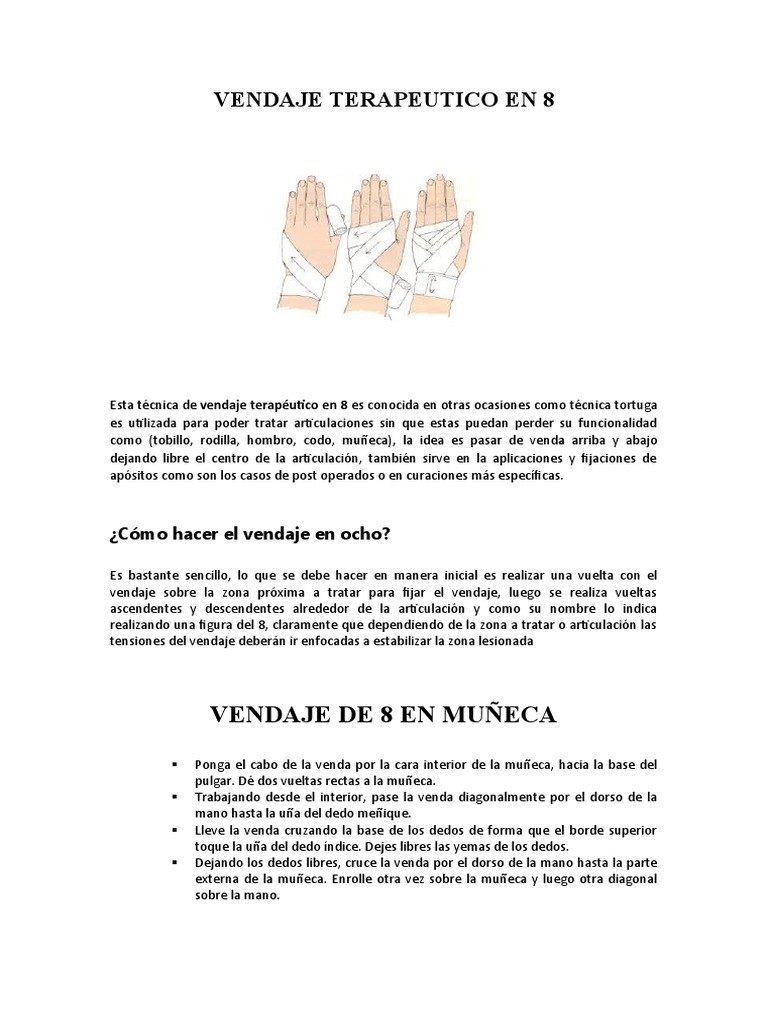 Vendaje Terapeutico en 8 | PDF | Mano