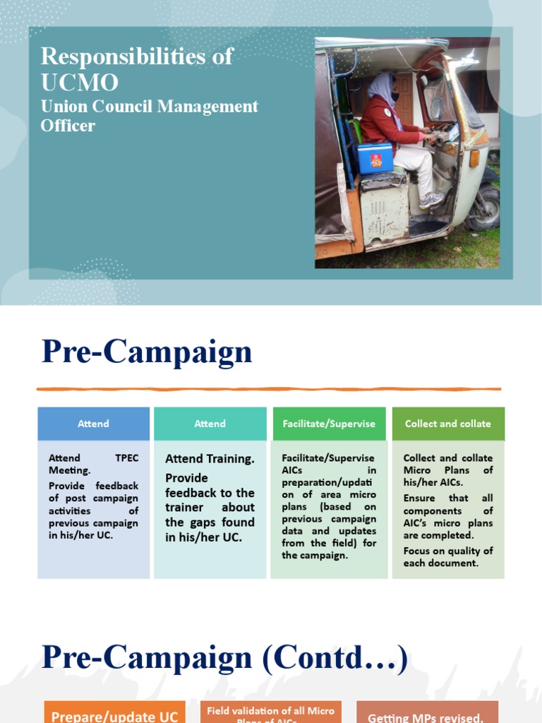 UCMO Responsibilities for Polio Campaign | PDF