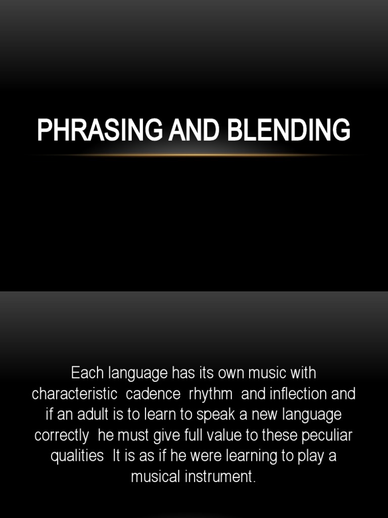 Phrasing and Blending | Download Free PDF | Cognition | Human Communication