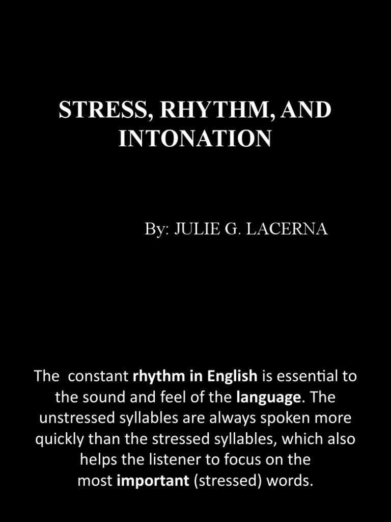 Stress, Rhythm, and Intonation in English | PDF | Stress (Linguistics ...