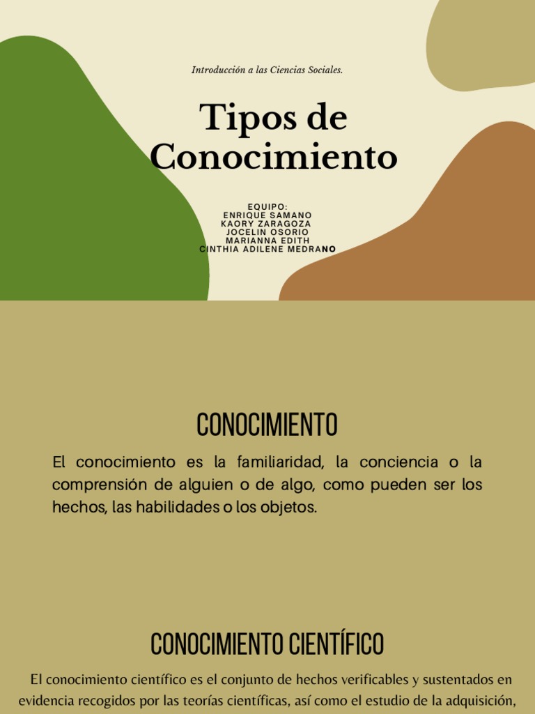 Tipos de Conocimiento | PDF | Conocimiento | Teoría
