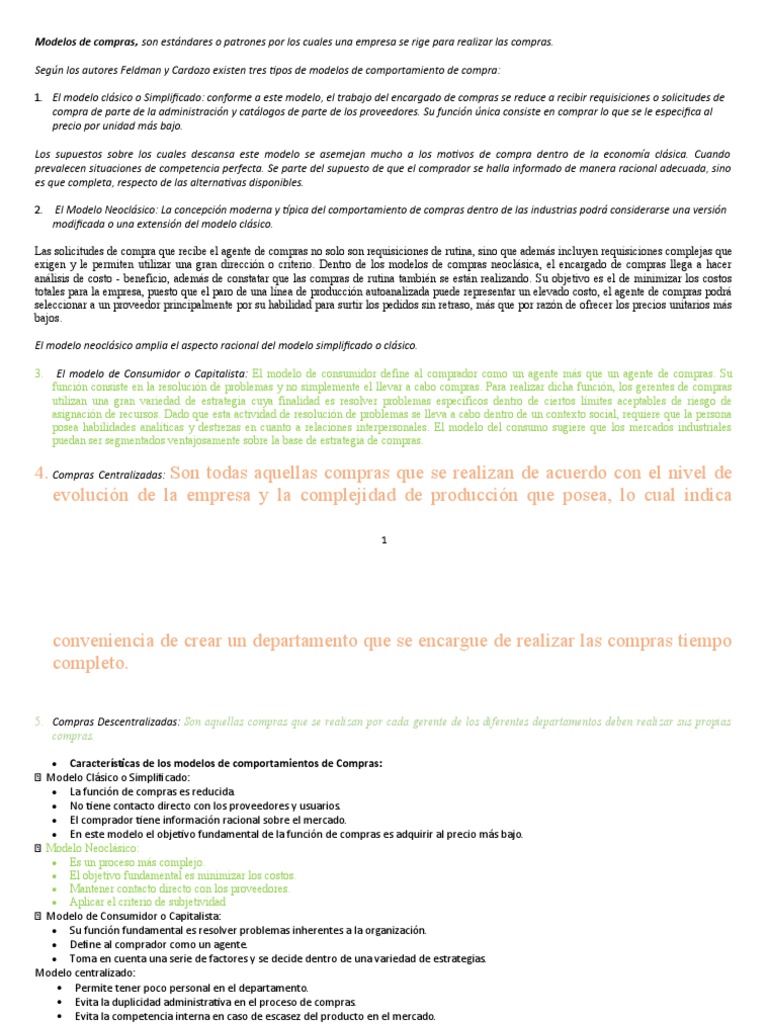 Modelos de Compras | PDF | Comportamiento | Capitalismo