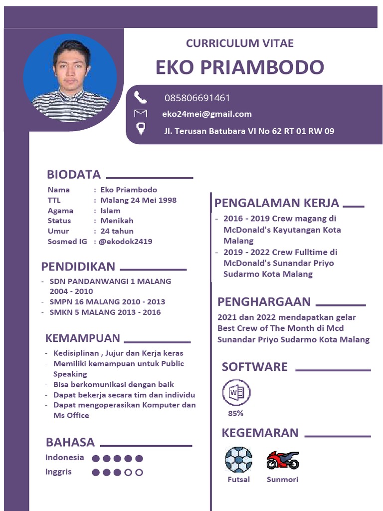 CV Eko Priambodo MLG | PDF