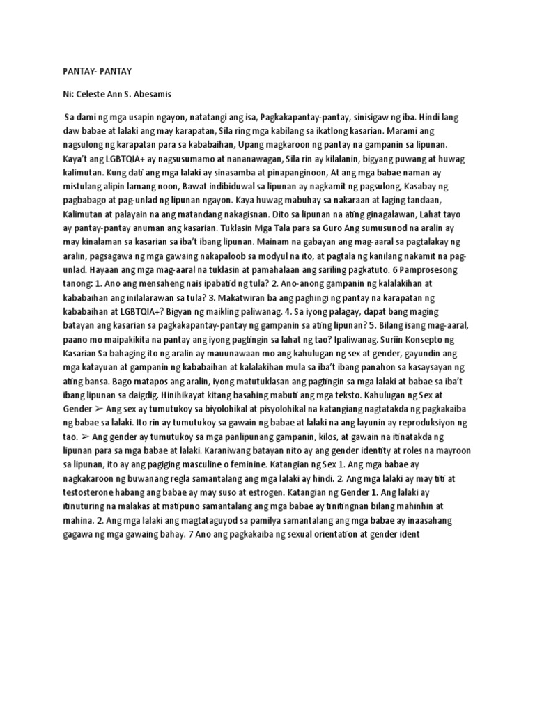 Pantay Pantay | PDF