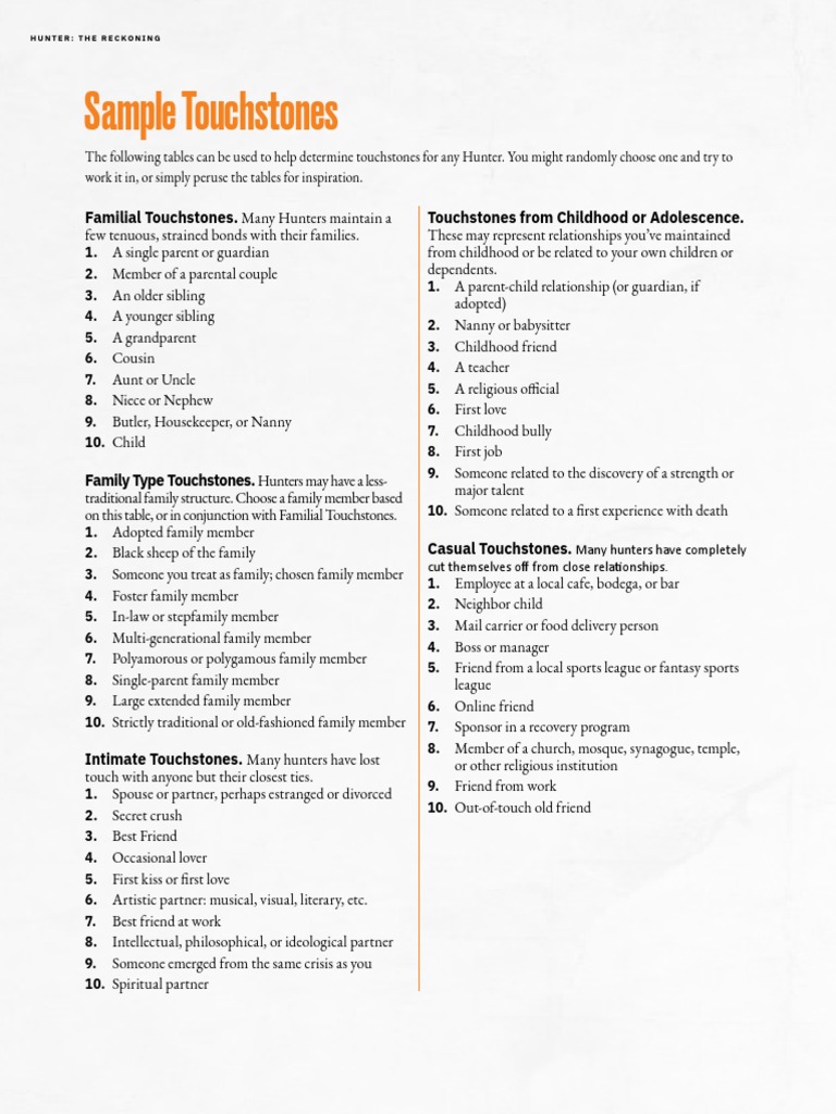 Sample Touchstones | PDF | Family | Stepfamily Sample Touchstones | PDF | Family | Stepfamily