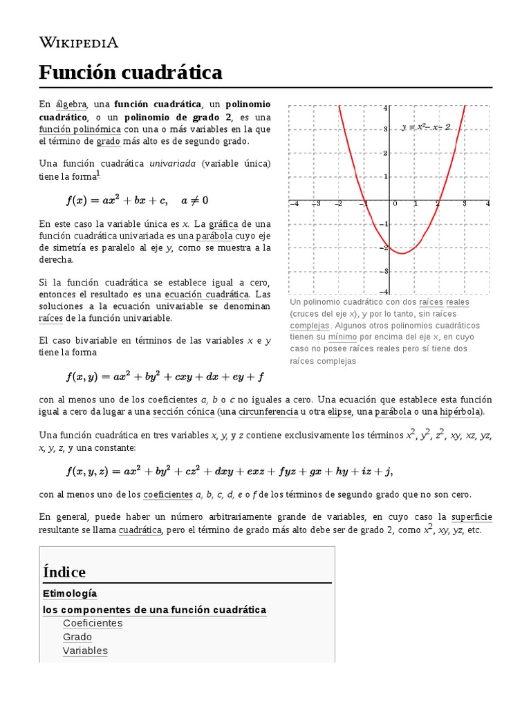 Función_cuadrática | PDF | Matemáticas | Álgebra