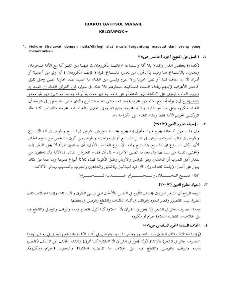 Ibarot Kel. 3 Kang Amrizal DKK | PDF