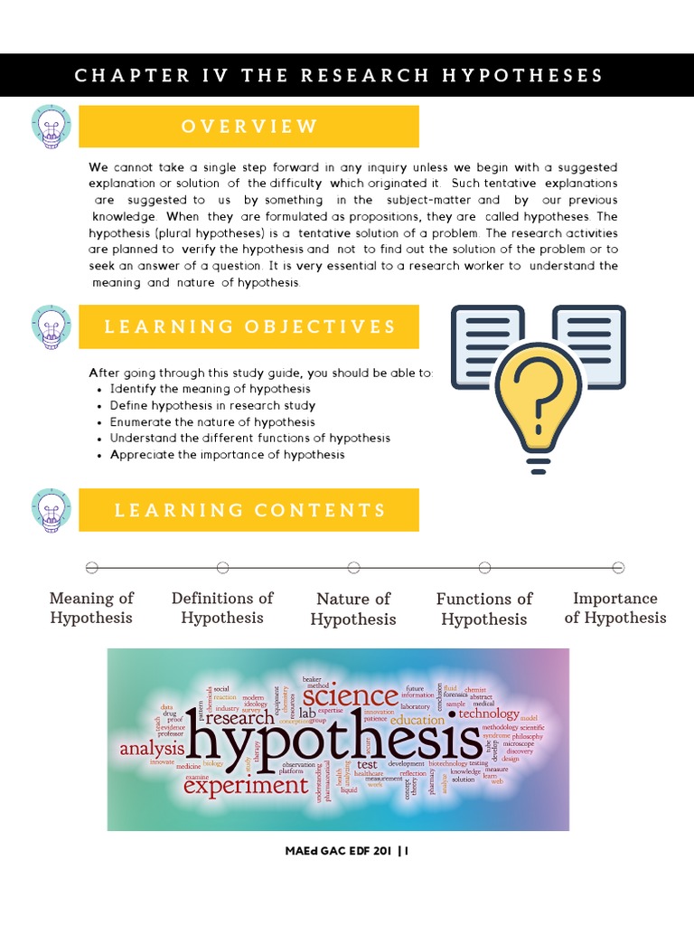 Understanding Research Hypotheses | PDF | Hypothesis | Axiom