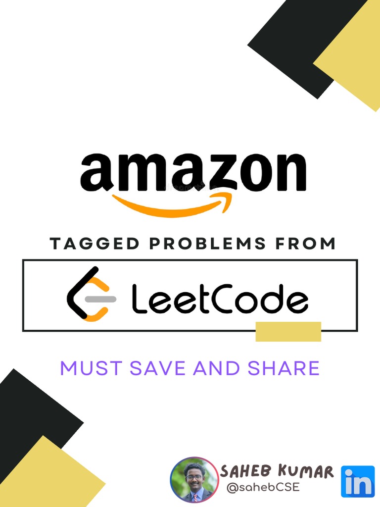 Amazon Tagged Leetcode Problem Pdf Algorithms Computing