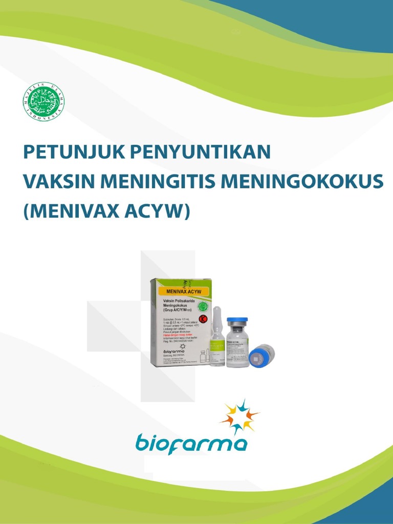 Petunjuk Penyuntikan Vaksin Meningitis Meningokokus - 110919 - Draft Final - Bio Farma | PDF