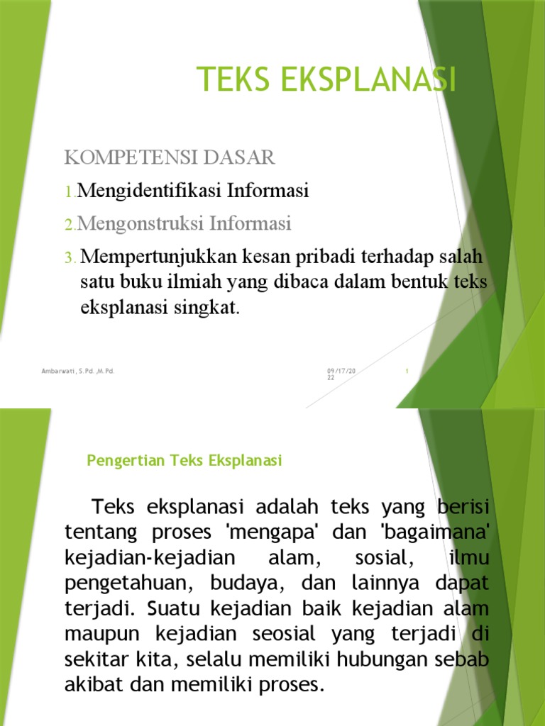 Teks Eksplanasi | PDF | Kajian Bahasa Asing