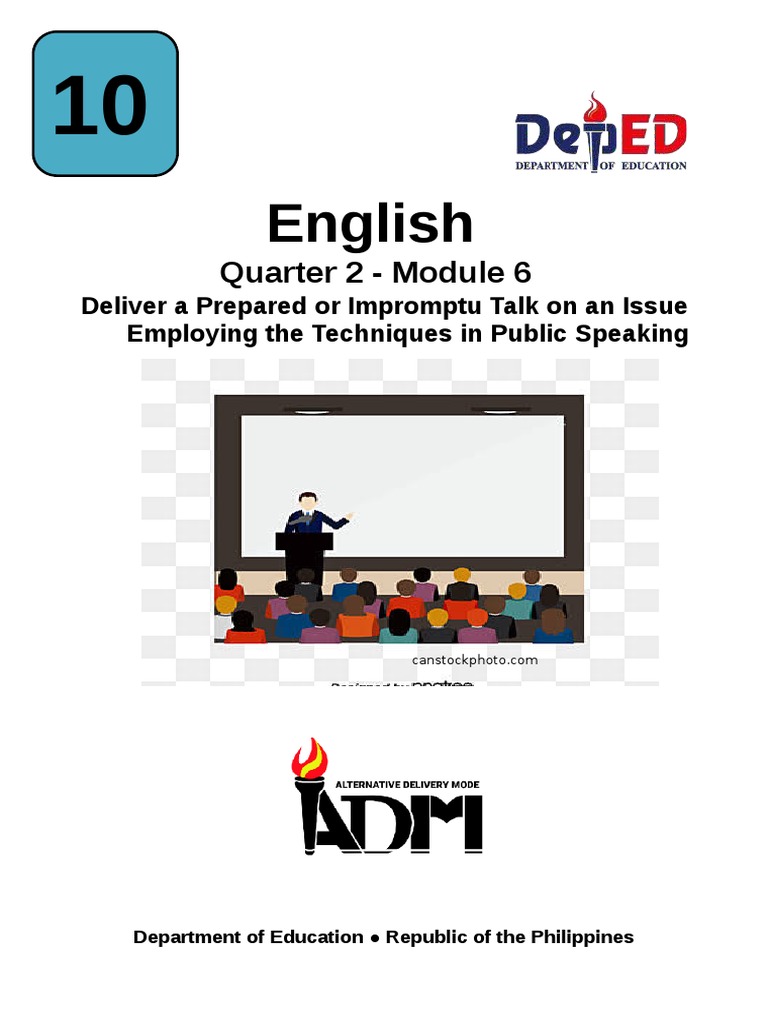 English 10 Q2 Module 3 | PDF | Public Speaking | Cognition