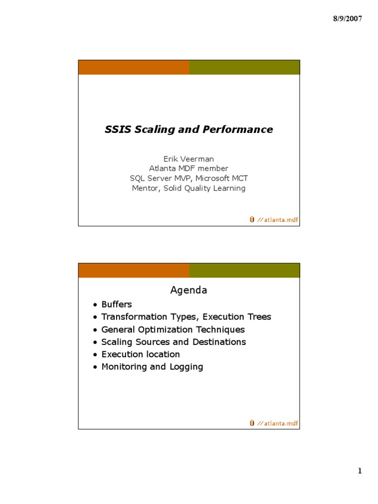 SSIS Scaling and Performance | PDF | Thread (Computing) | Data Buffer