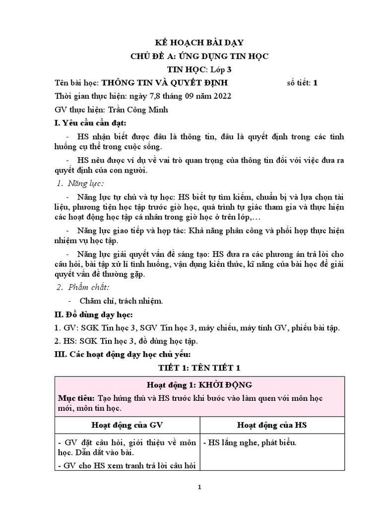 Tin Hoc 3 CTST | PDF