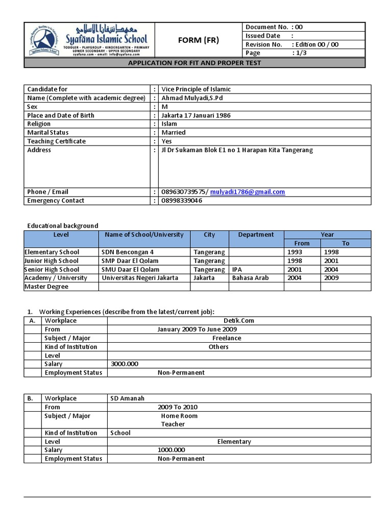 Application for Vice Principal Position | PDF | Communication | Linguistics