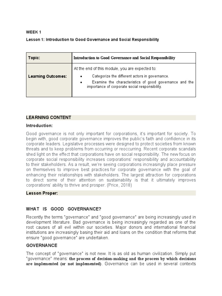 GGSR | PDF | Corporate Social Responsibility | Governance