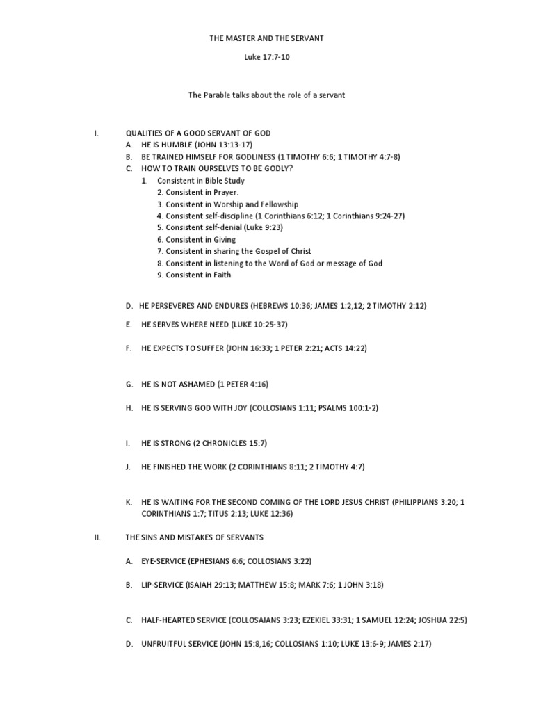 The Master and The Servant | PDF