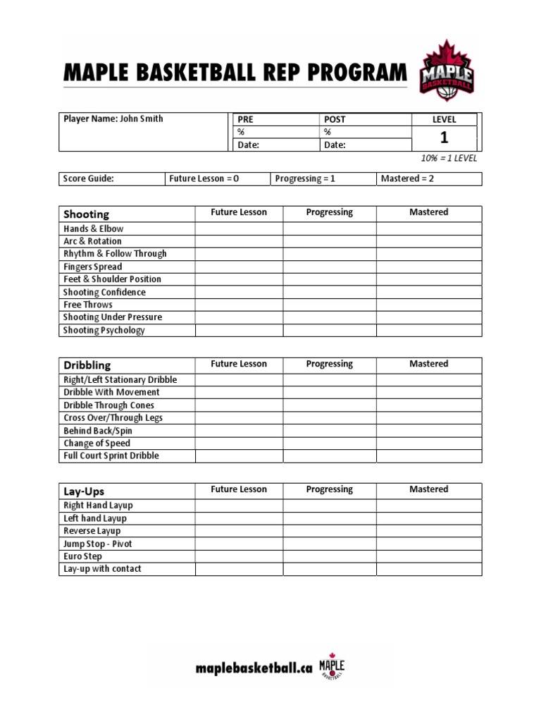 Maple Rep Basketball Program | PDF