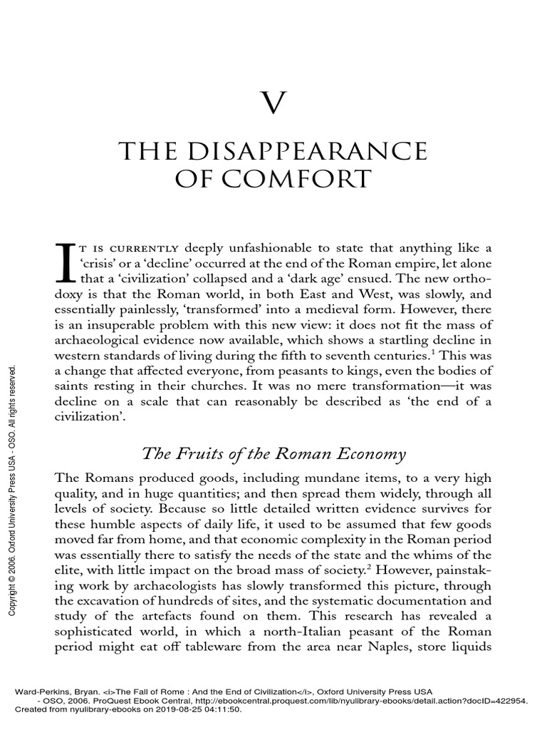 Ward-Perkins - The Fall of Rome and The End of Civilization - Chapter 5 ...
