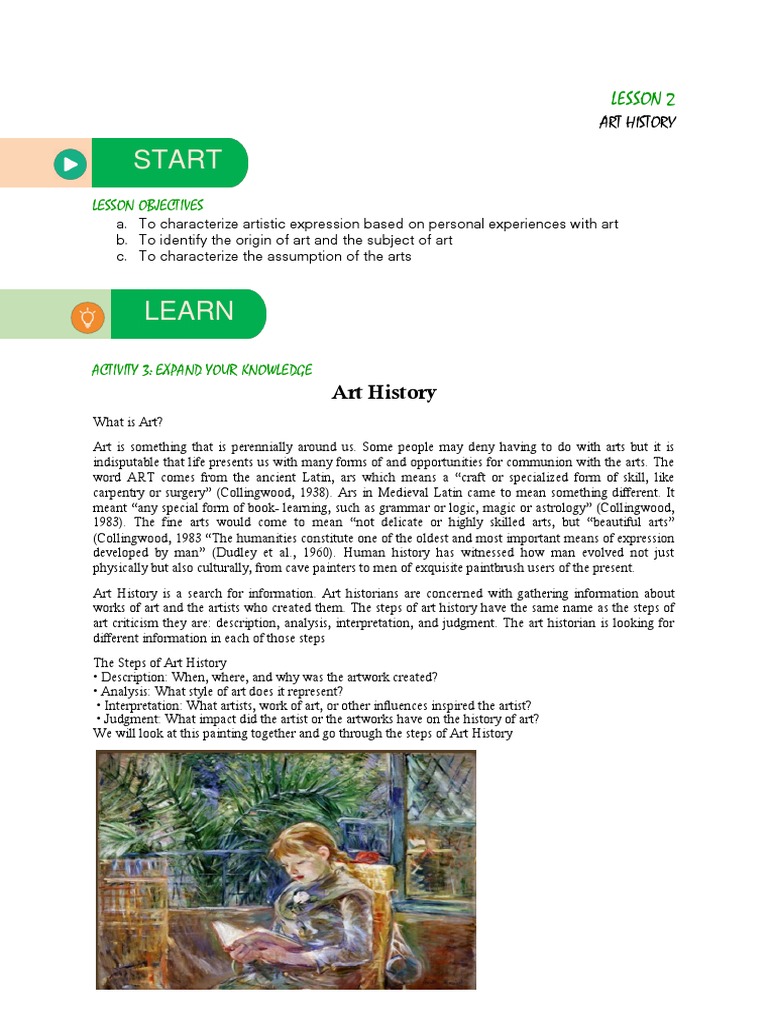 GE 6 Lesson 2 | PDF | Experience | Art History