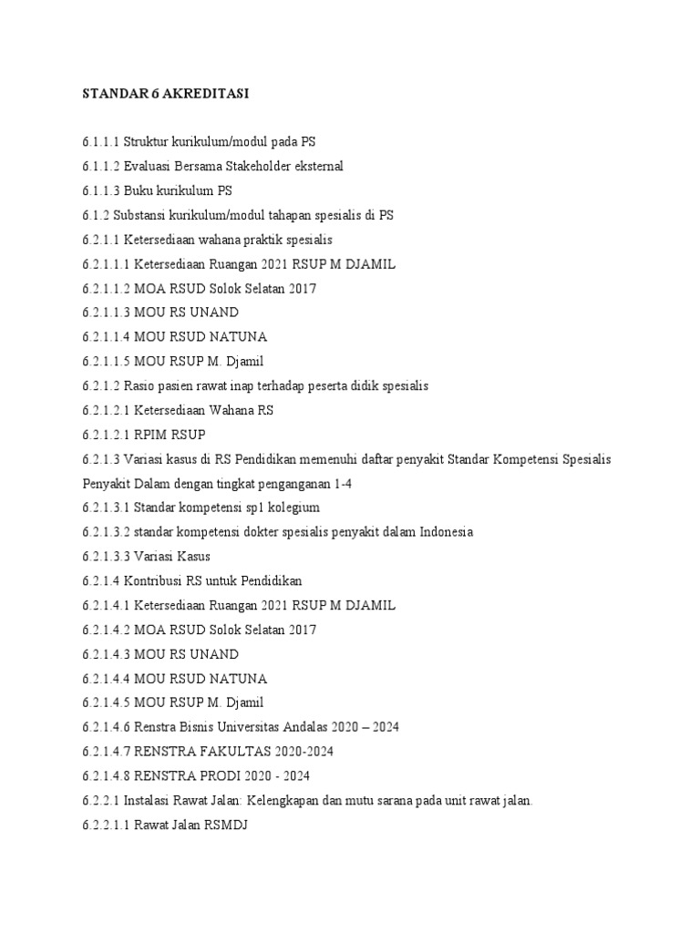 Lampiran Akreditasi Standar 6 | PDF | Karier & Perkembangan | Sains & Matematika